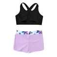Yartina Kids Girls 2 Piece Dance Sport Outfit Crop Top with Shorts Set ...