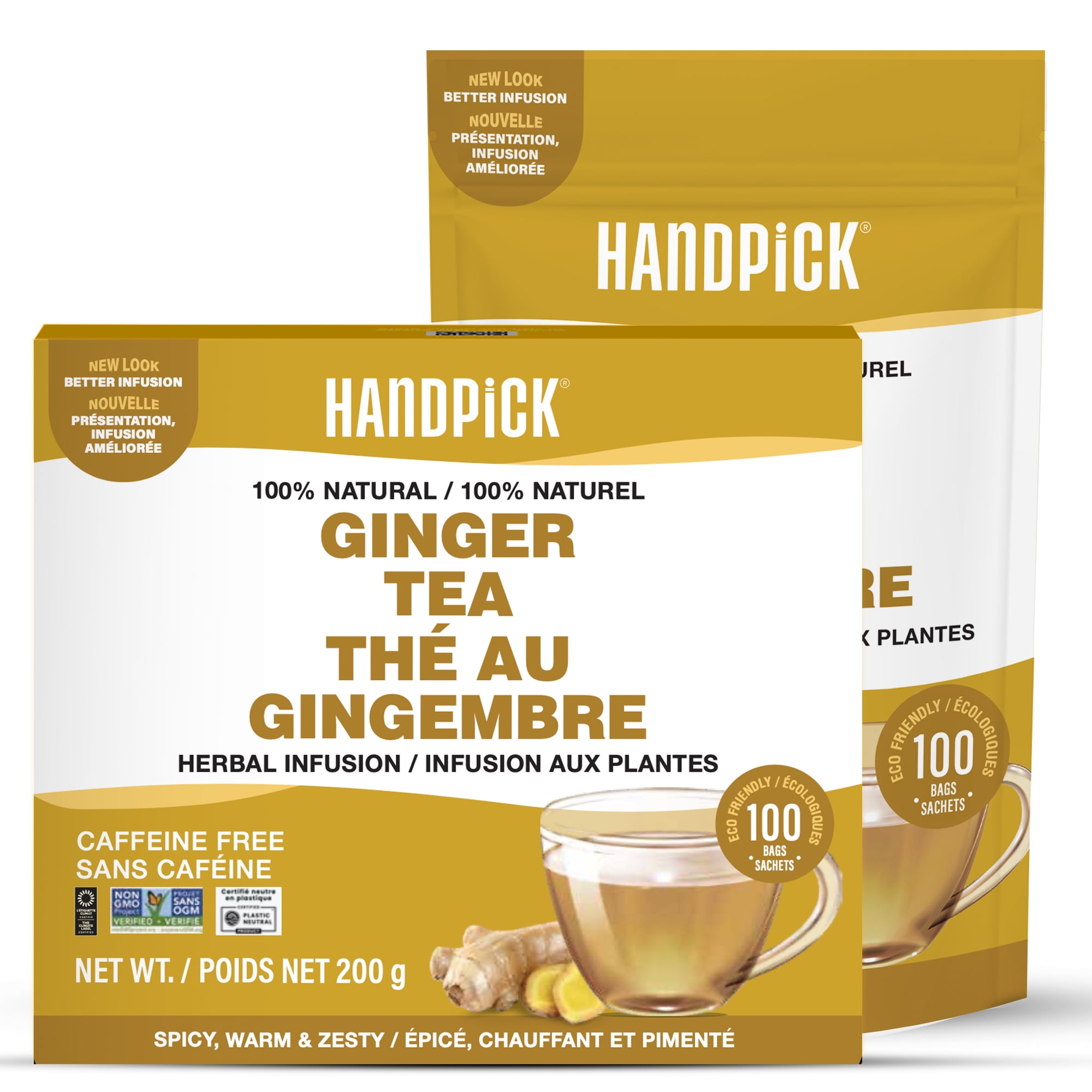 Click here for Handpick Ginger Tea Bags (100 Count)  Caffeine Fre... prices