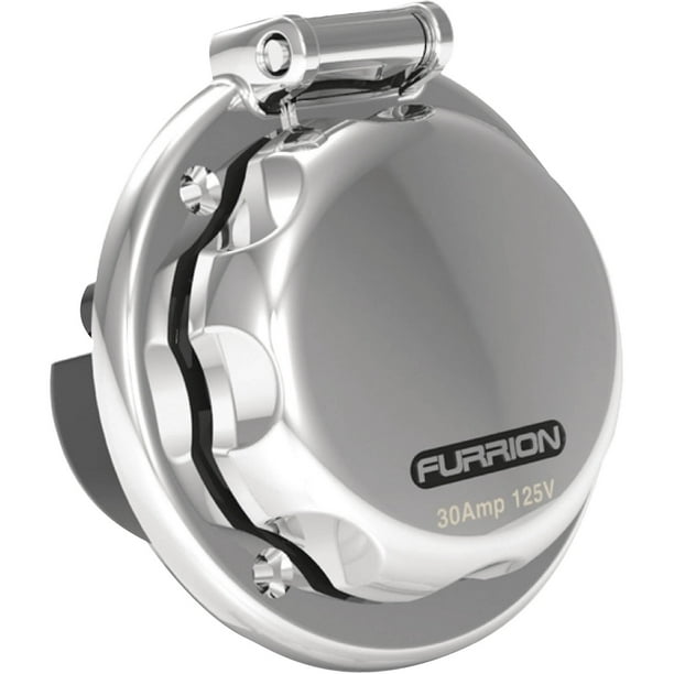 Furrion F30INS-SS Polished Stainless Steel 30 Amp 125V Round Power ... Furrion F30INS-SS Polished Stainless Steel 30 Amp 125V Round Power ...