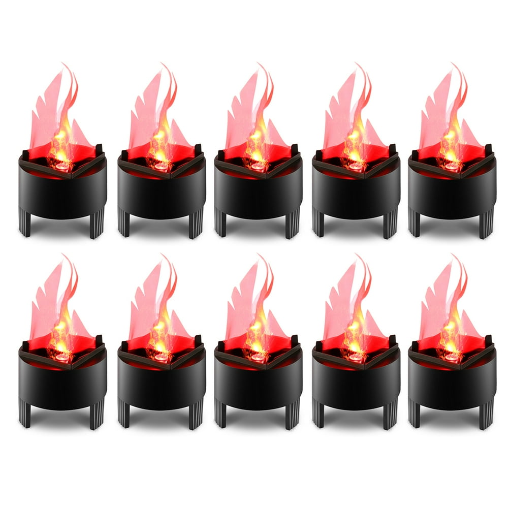 （10 Pack）Portable Electronic LED Fake Fire Flame Simulated Flame Effect ...