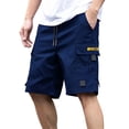 Ceisia Men's Multi-Pocket Cargo Shorts with Drawstring Waist and Label ...
