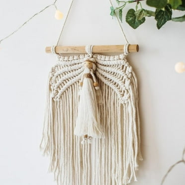 Coolmade Macrame Woven Wall Hanging, Gray Bohemian Aztec Boho Chic ...