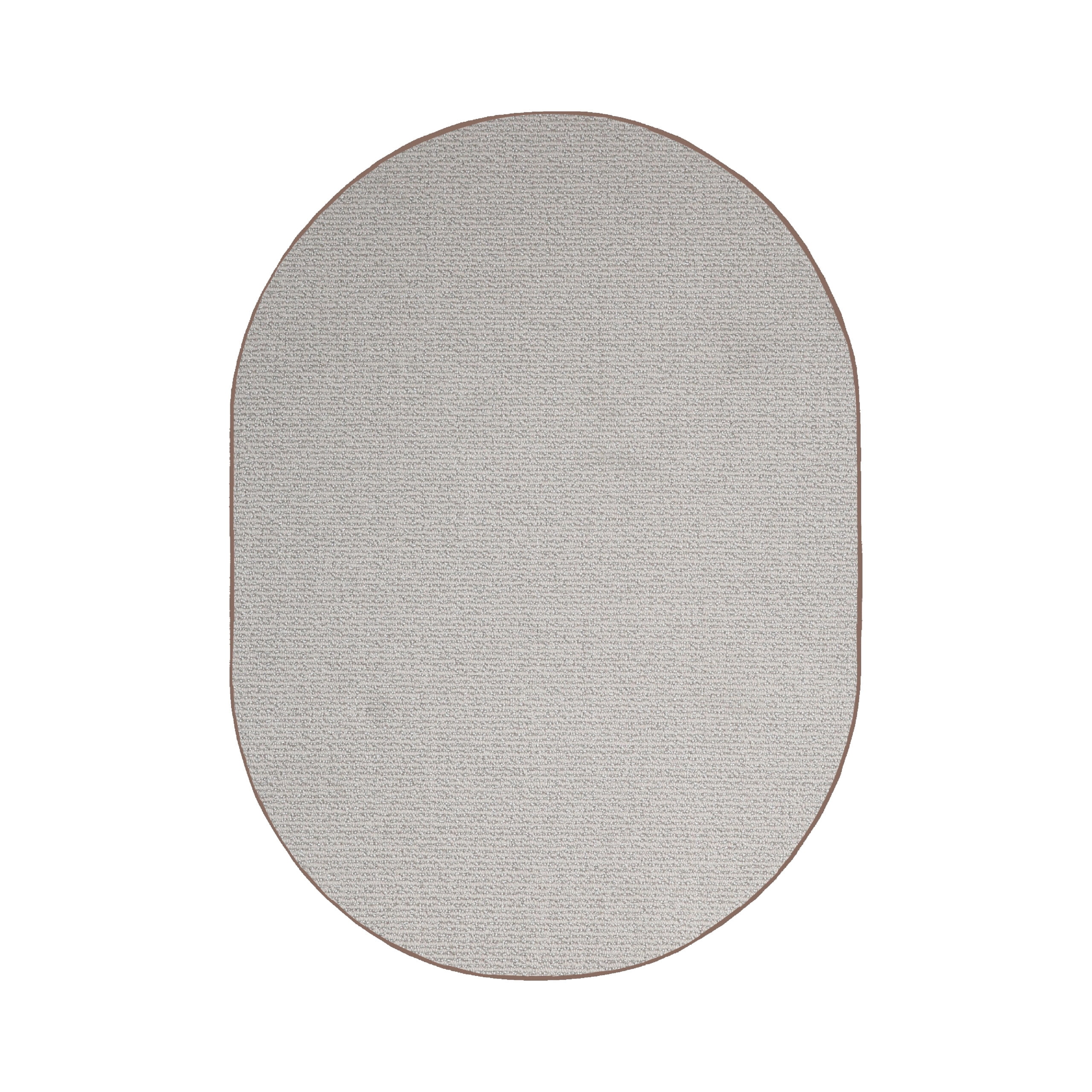 Furnish My Place Iconic Rug - 5 ft. x 8 ft. Oval, Beige, Custom Floor ...
