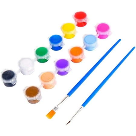 Acrylic Paint Set 12 Colors Art Craft Paint Set Paint Cups Paint Party ...
