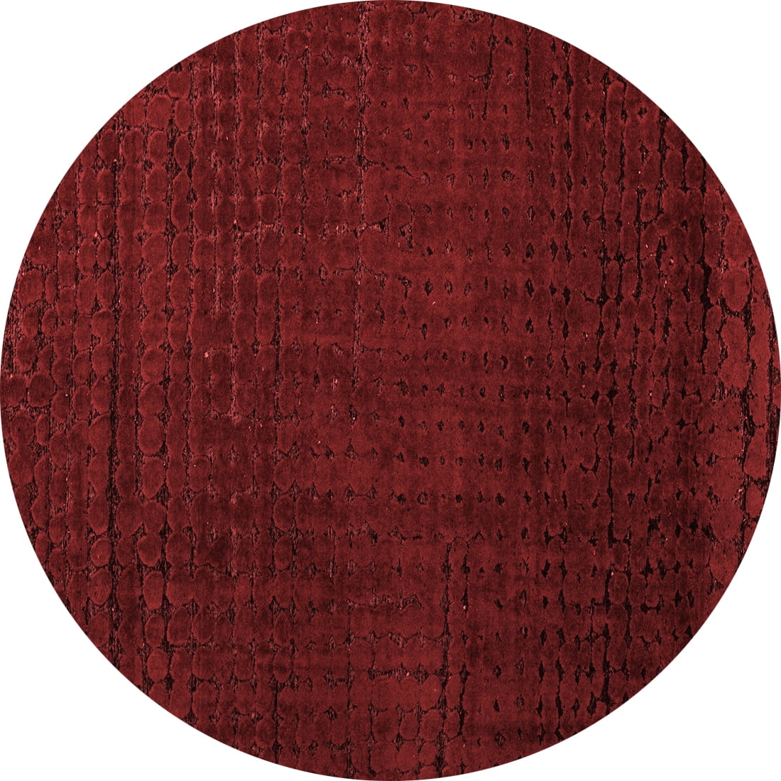 Ahgly Company Indoor Round Abstract Red Modern Area Rugs, 6' Round ...