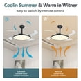 LiviNest Retractable Ceiling Fan Light: Ultra Silent 35dB Smart Fan ...