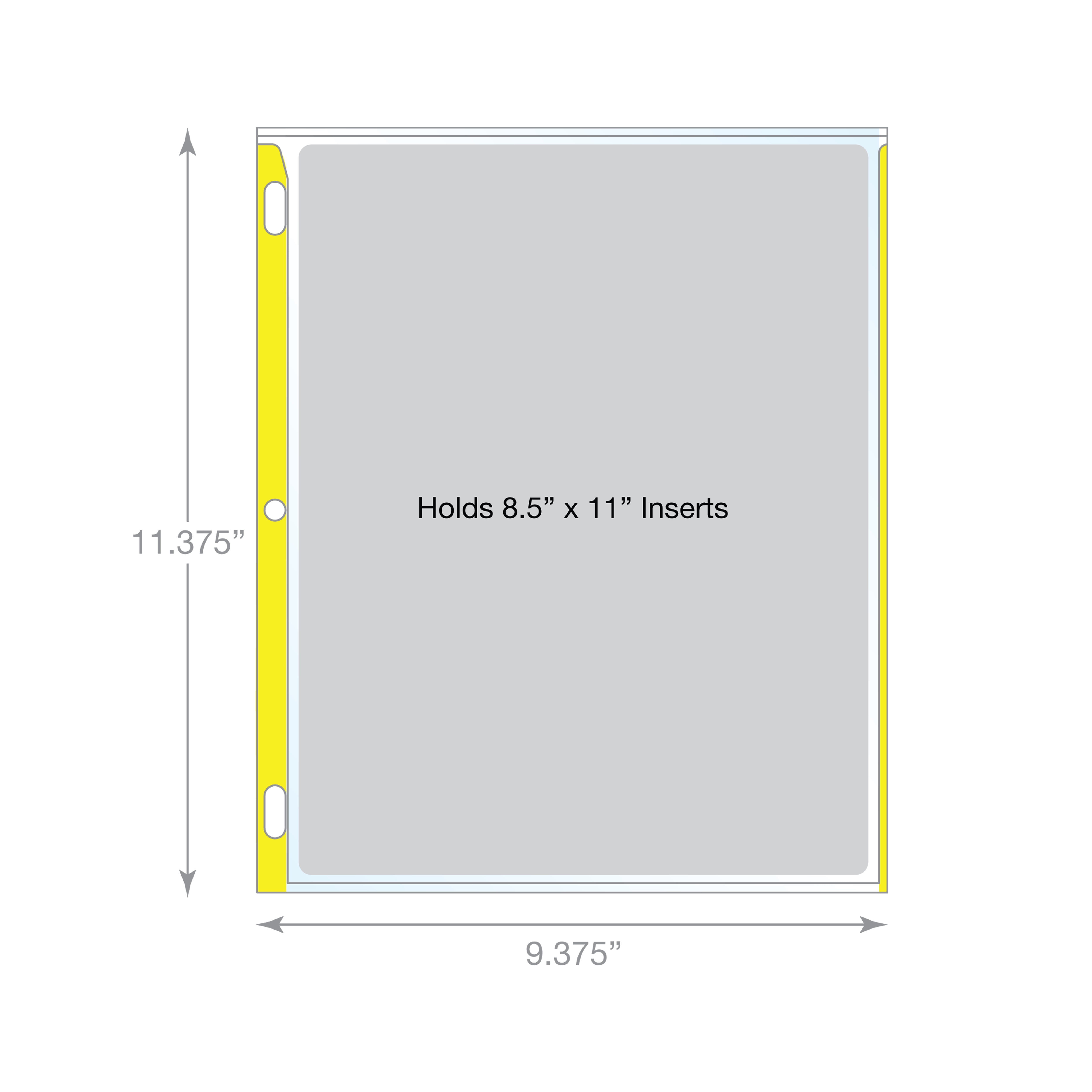 EnvyPak Sheet Protectors Color-Coded Edges 8.5′ X 11′ – 3 Hole Punched ...