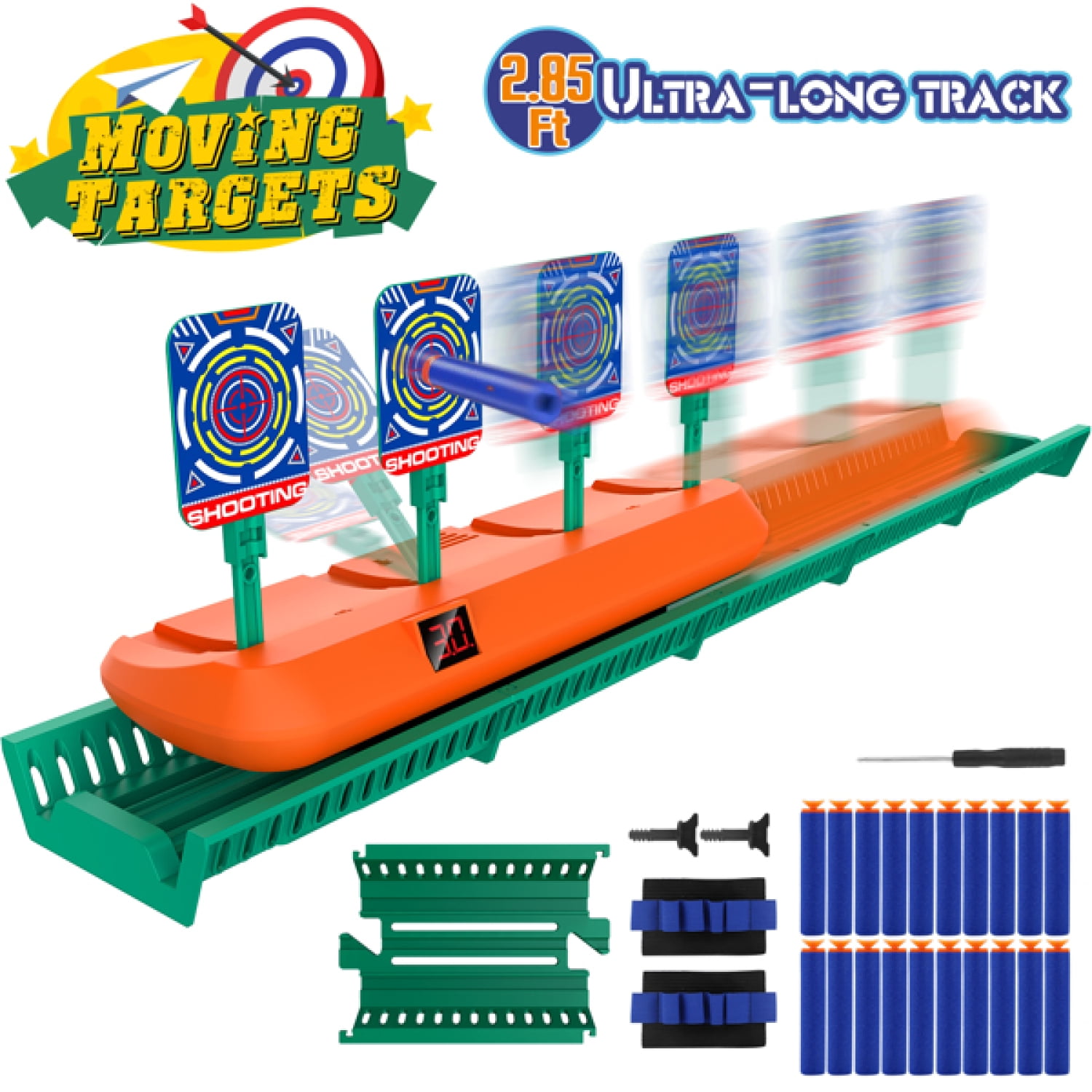SUGIFT NERF Moving Shooting Targets,Electronic Scoring Targets with 2 ...