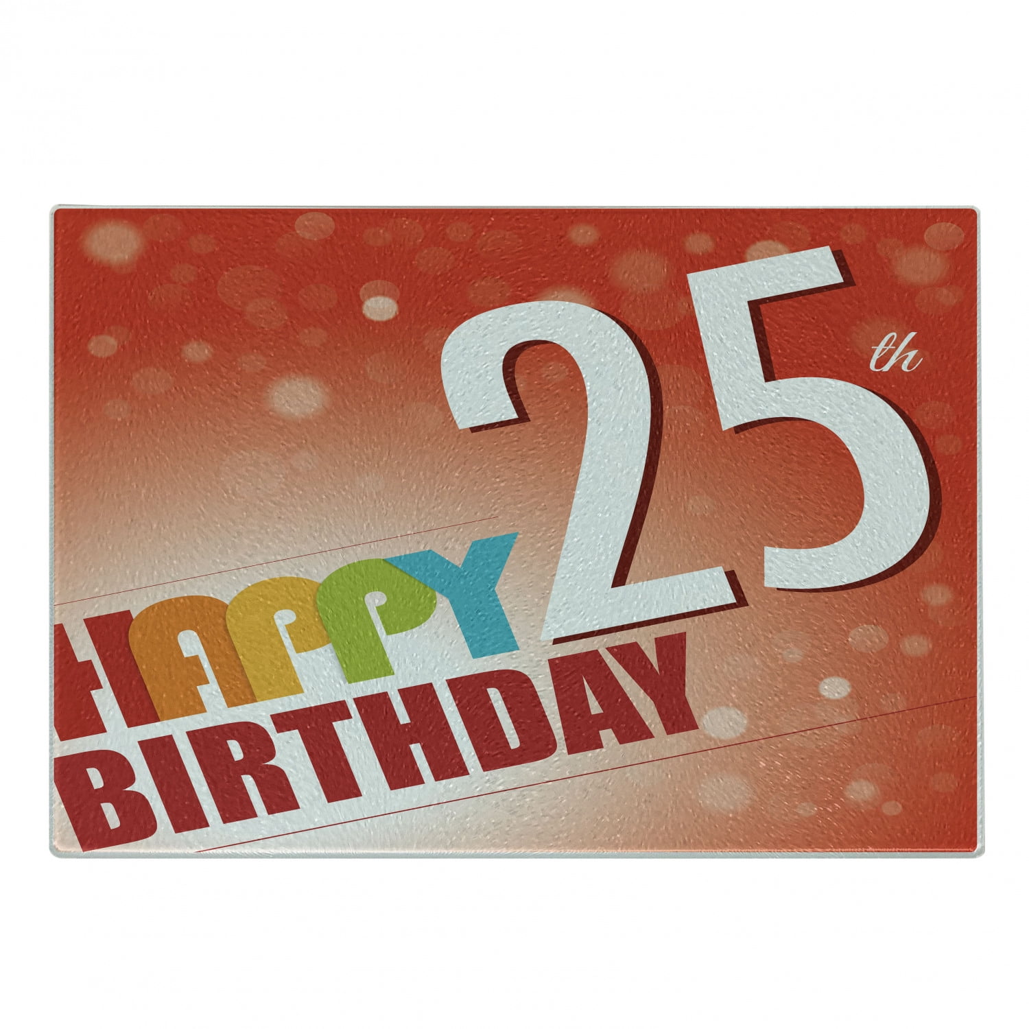 25th Birthday Cutting Board, Abstract Modern Background with Colorful ...