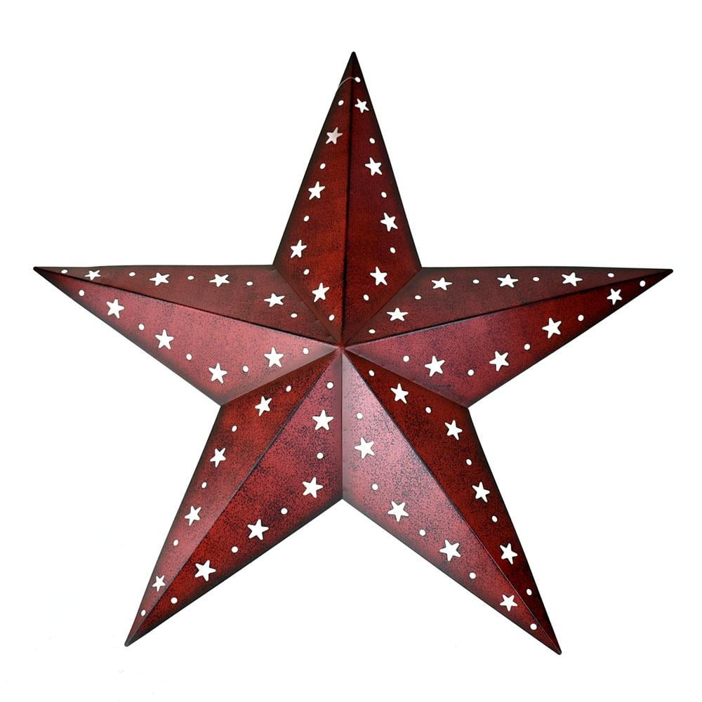 Large Metal Punch Out Star Wall Decor, Red, 29-Inch - Walmart.com