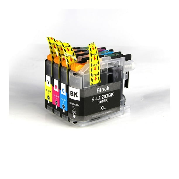 L-ink Compatible Ink Set LC203 (LC-203)(Black, Cyan, Magenta, Yellow ...