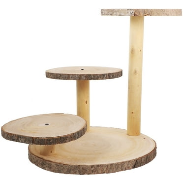 Wooden Display Stand Cupcake Stand, Rustic Tiered Display Stand, Table ...