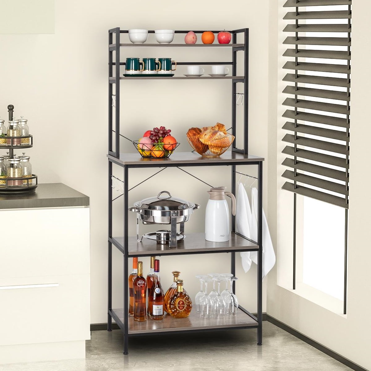 EasingRoom 5-Tier Bakers Rack Free Standing Kitchen Storage Shelving ...