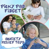 SPOKKI 4 Pcs Picky Pads, Silicone Fidget Toys for Adults and Kids, 8cm ...