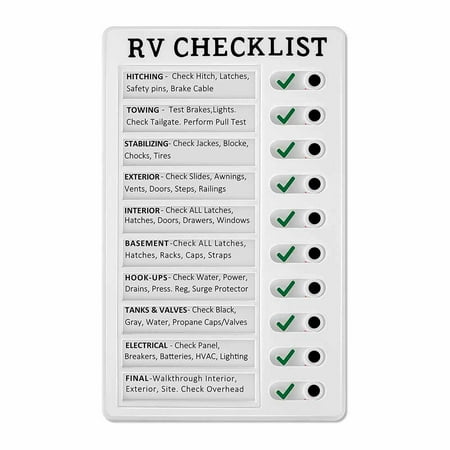Portable Reusable Checklist Everyday with Slider for Checking Items and ...