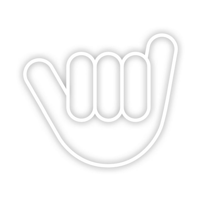 Shaka Sticker Decal Die Cut - Self Adhesive Vinyl - Weatherproof - Made ...