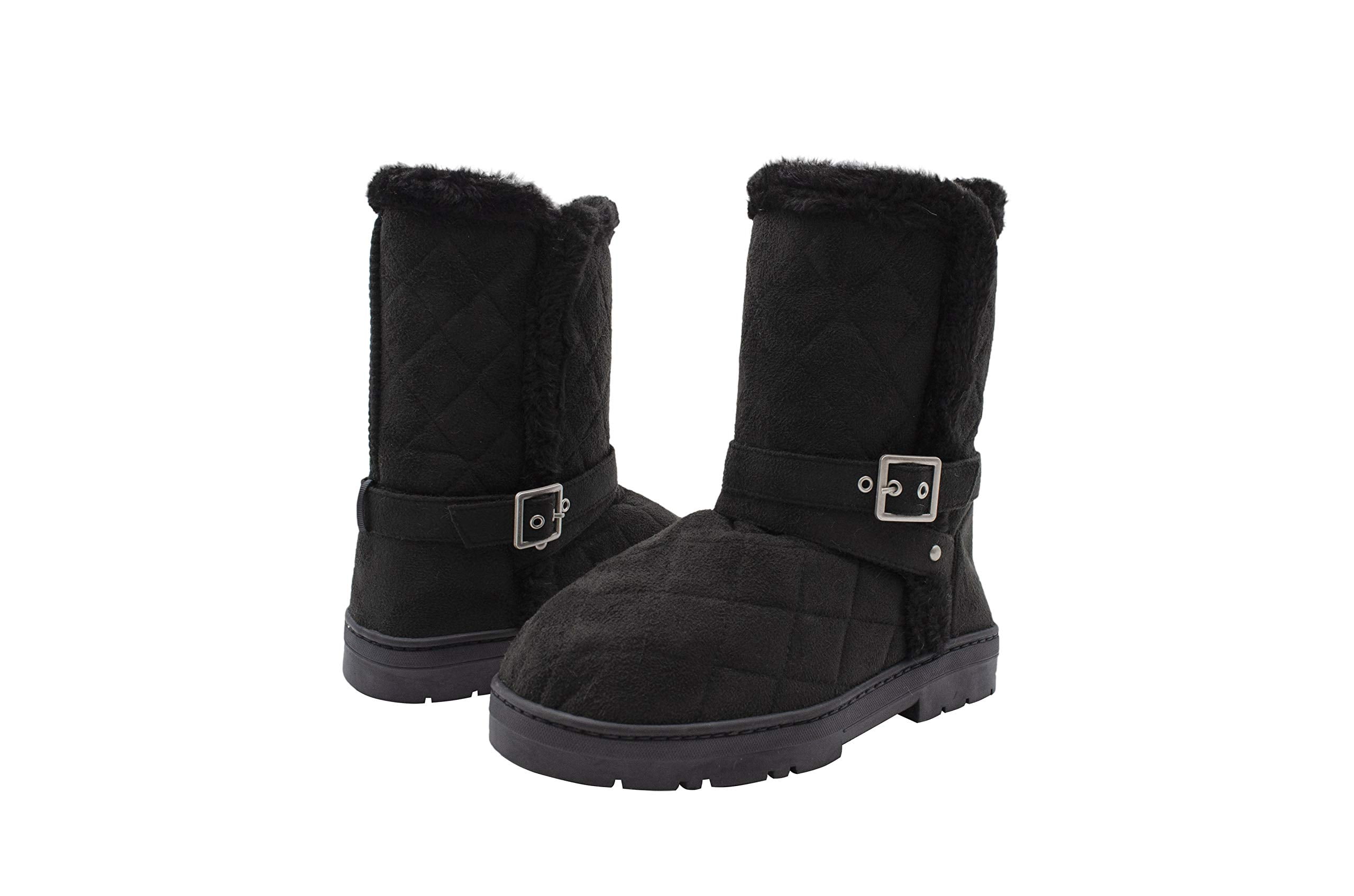 Chatties Chatz Women's Fashion Slip On Mid Calf Microsuede Winter Boots ...