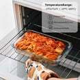 3-Piece Rectangular Borosilicate Glass Bakeware Set with Assorted ...