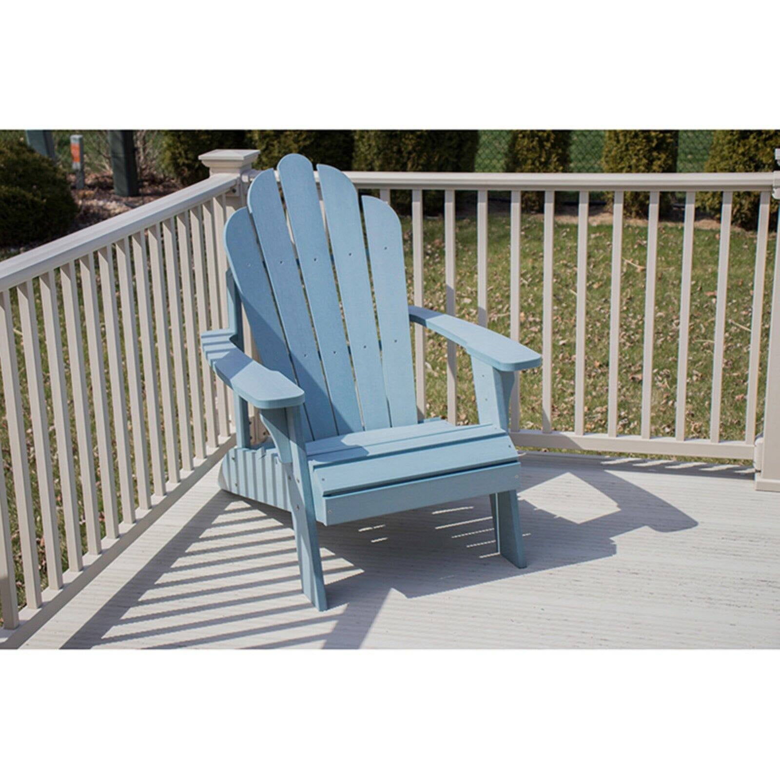 Heritage Adirondack Chair Light Gray Patriot Blue | atelier-yuwa.ciao.jp