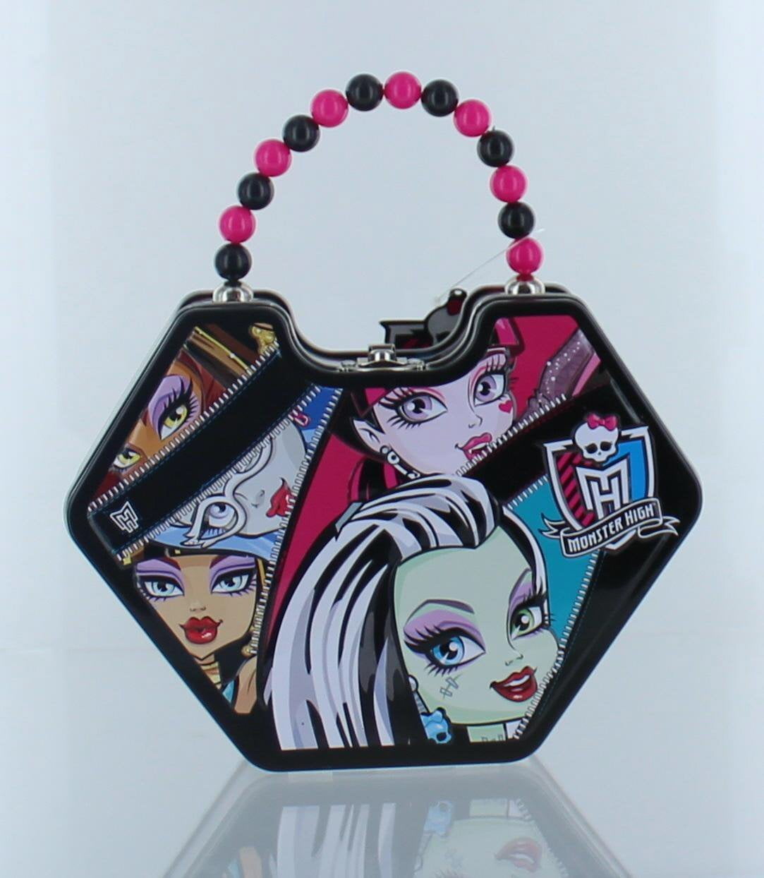 Monster High Purse Shaped Tin Box With Beaded Handle-Black - Walmart.com