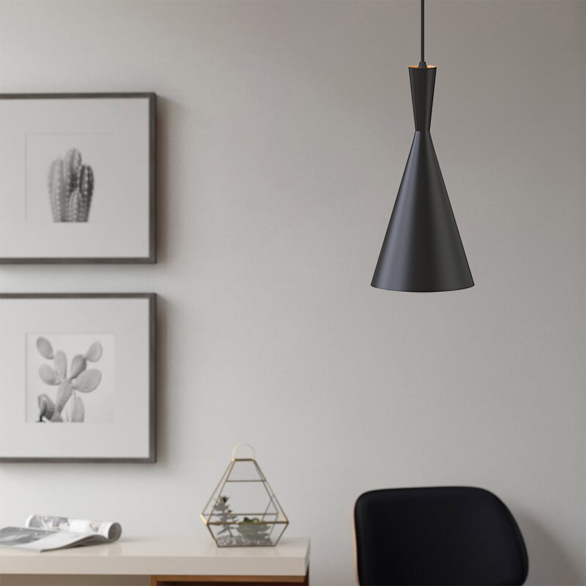 Click here for Yansun 1-Light Black Pendant Lights  Farmhouse Pen... prices