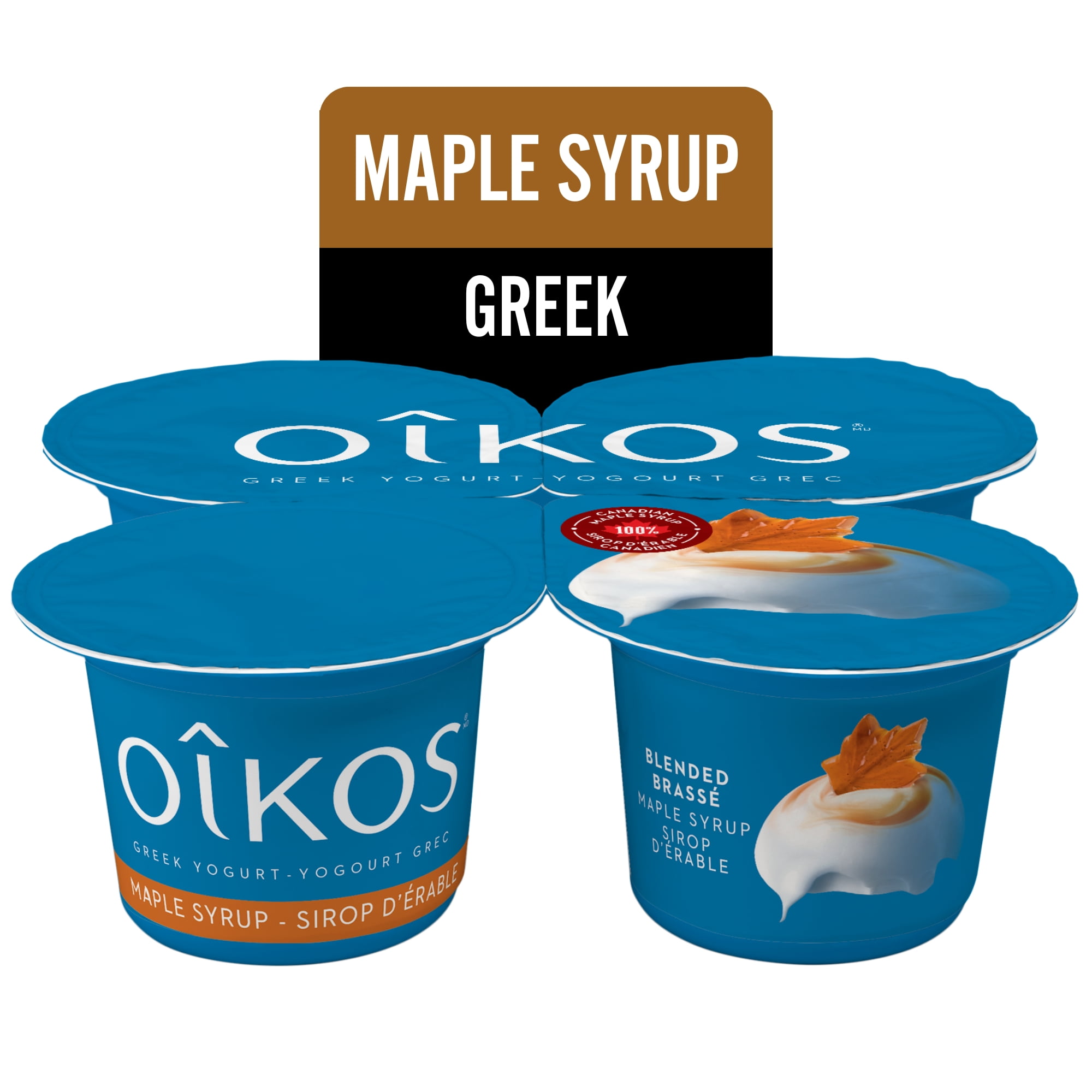 Oikos Greek Yogurt, Maple Syrup, Blended, 2% M.F. - Walmart.ca