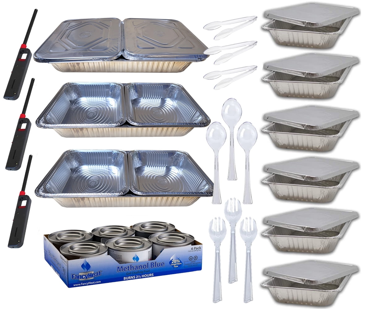 36 Piece Party Buffet Serving Set Refill Kit, Includes Aluminum pans ...
