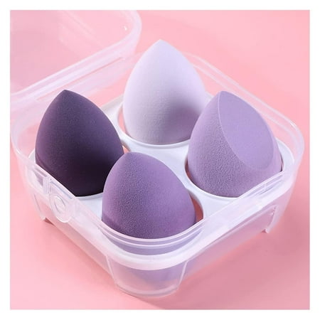 4pcs Makeup Sponge Powder Puff Dry And Wet Combined Beauty Cosmetic Ball Foundation Bevel Cut ...