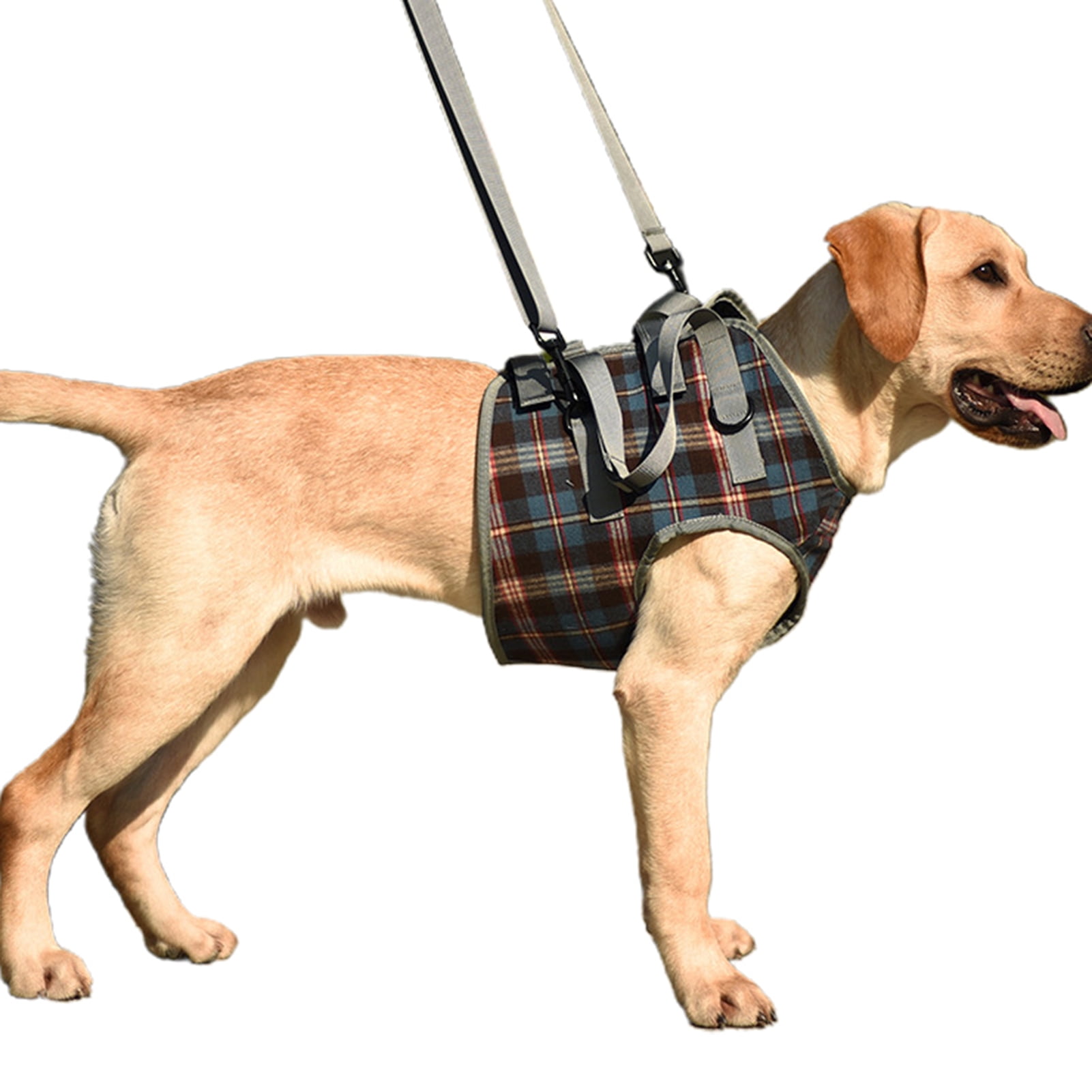Dog Lift Harness, Elastic Soft Breathable Plaid Printing Adjustable ...