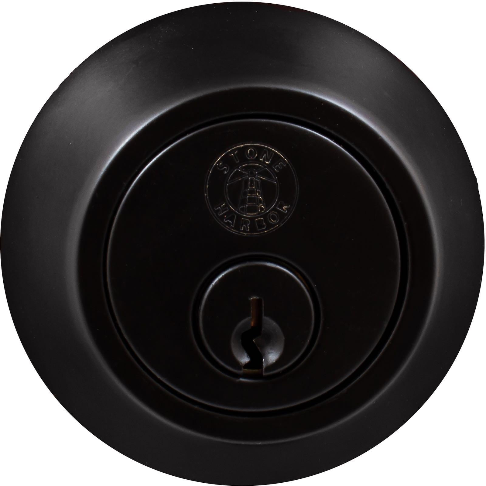 Grade 3 Deadbolt, Single Cylinder, SC Keyway, Clear Pack, Matte Black ...