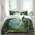 4 Piece Duvet Cover Set Cal king, Spring Forest Tree Plant Soft ...