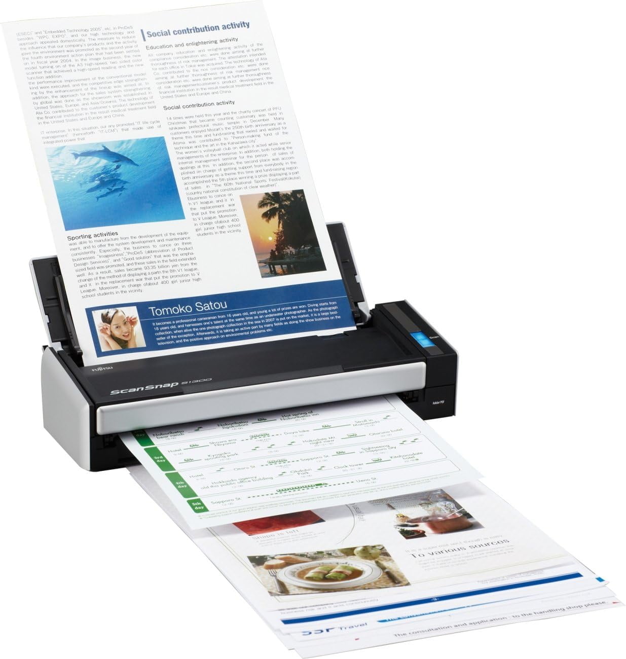 Restored Fujitsu ScanSnap S1300 Instant PDF Sheet-Fed Mobile Scanner ...