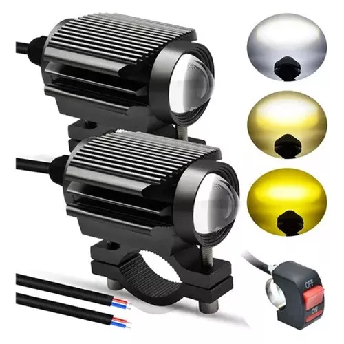 Exploradoras Moto Par Faros Led Auto Doble Color Impermeable | Walmart ...