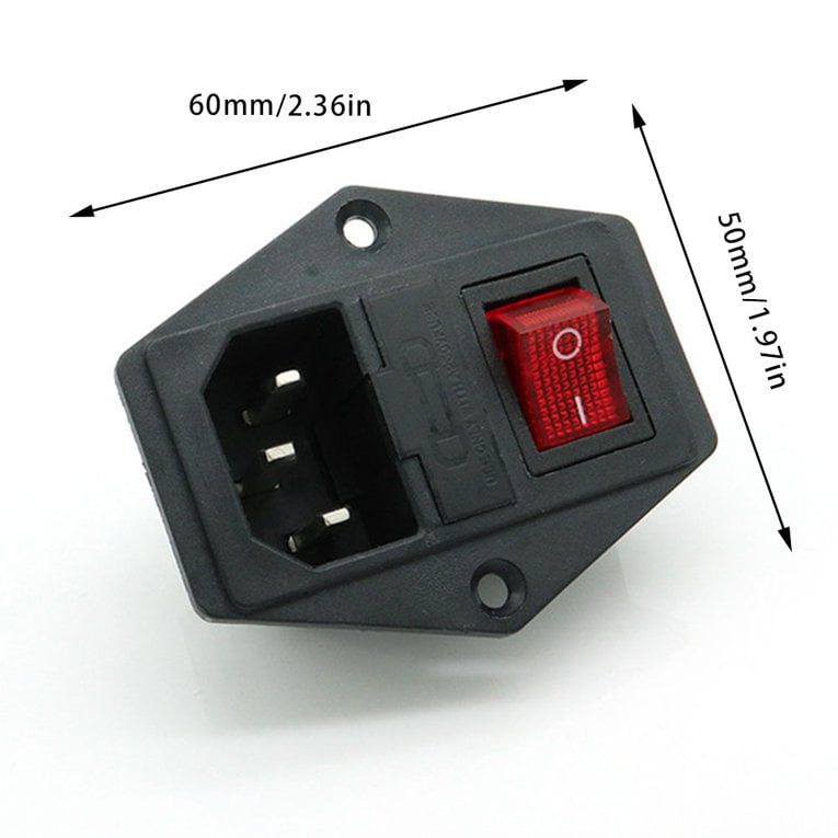 Newly Upgraded Version 5 PACKS Power switch AC 3pin AC power socket ...