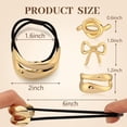 3 count Hair Ties for Women, Stretchy Metal Hair Ties for Thick Hair ...