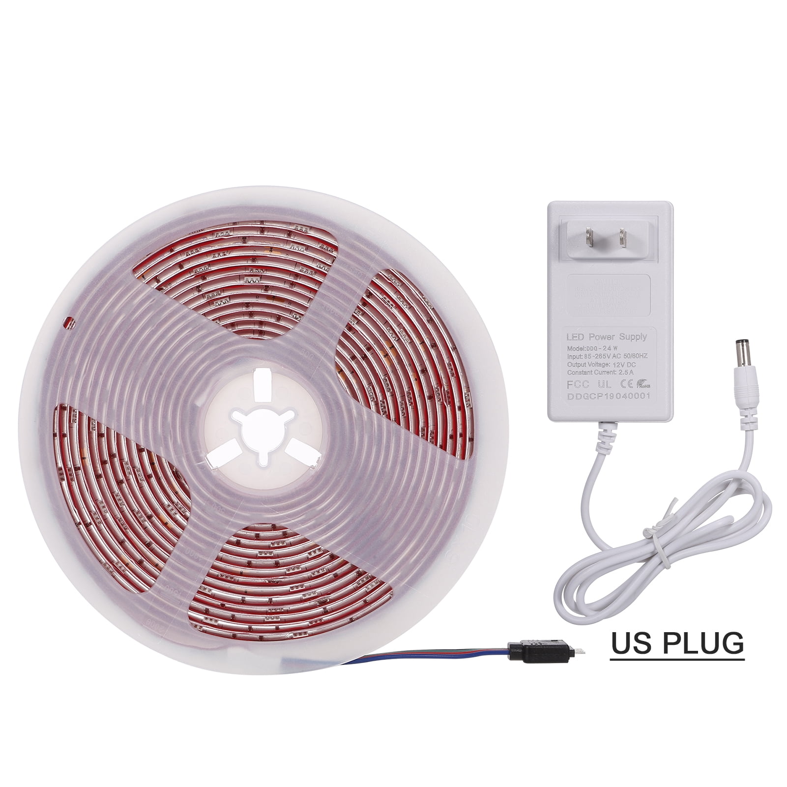 Amdohai Led Strip Lights  5m Rgb Led Light Strip Waterproof 5050 Led Tape Lights  Color Changing Music Strip Lights With Remote  Diy Led Lights For Ho