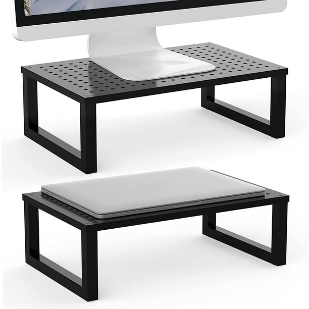 WALI Monitor Stand Riser, Desktop Printer Monitor Stands Riser for 2 ...