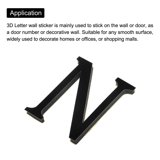 Uxcell 3D Acrylic Alphabet Mirror Wall Stickers Letter N Self Adhesive ...