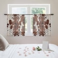 Brown Cowhide Texture Sheer Curtains for Living Bedroom, Country Farm ...