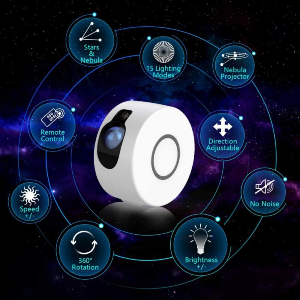Buy Star Projector,Night Light with Remote,360 Rotating Starry Sky ...
