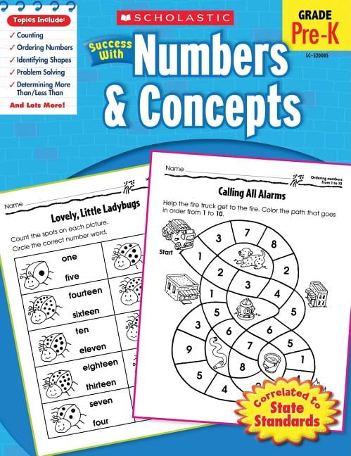 Scholastic Success with Numbers & Concepts Workbook (Paperback ...