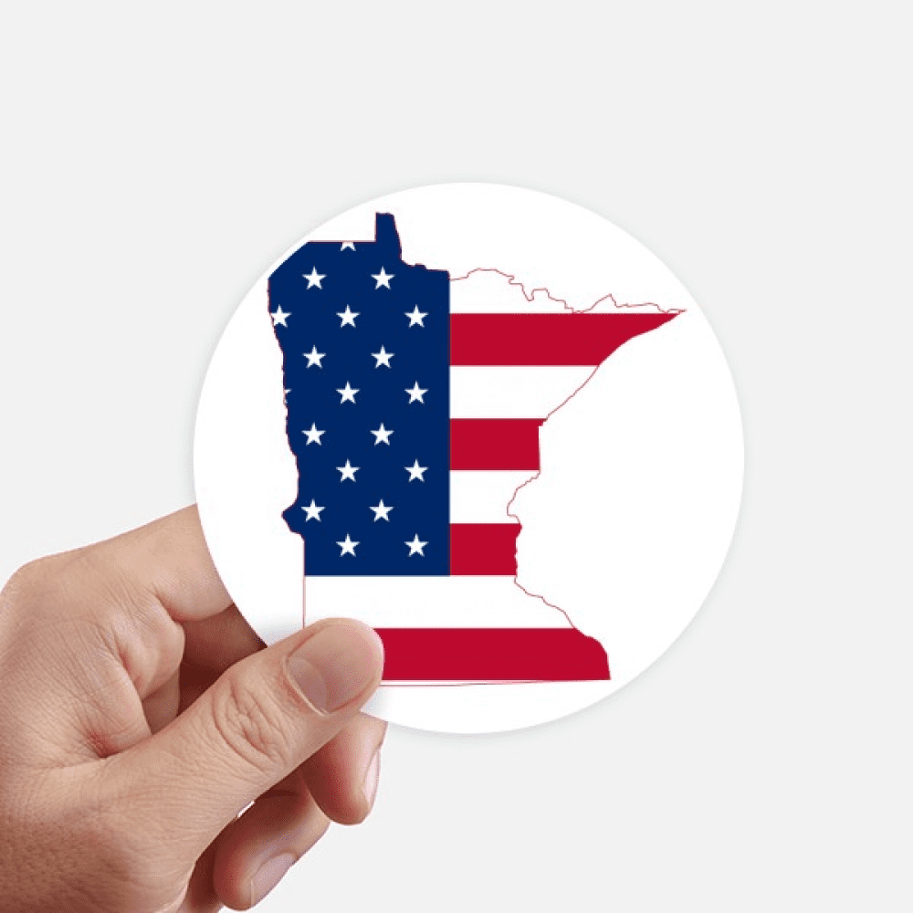 Minnesota Sticker Round Wall Suitcase Laptop Label Bumper - Walmart.com