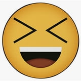 Deerlux Emoji Style Round Funny Smiley Face Kids Area Rug, Laughing ...