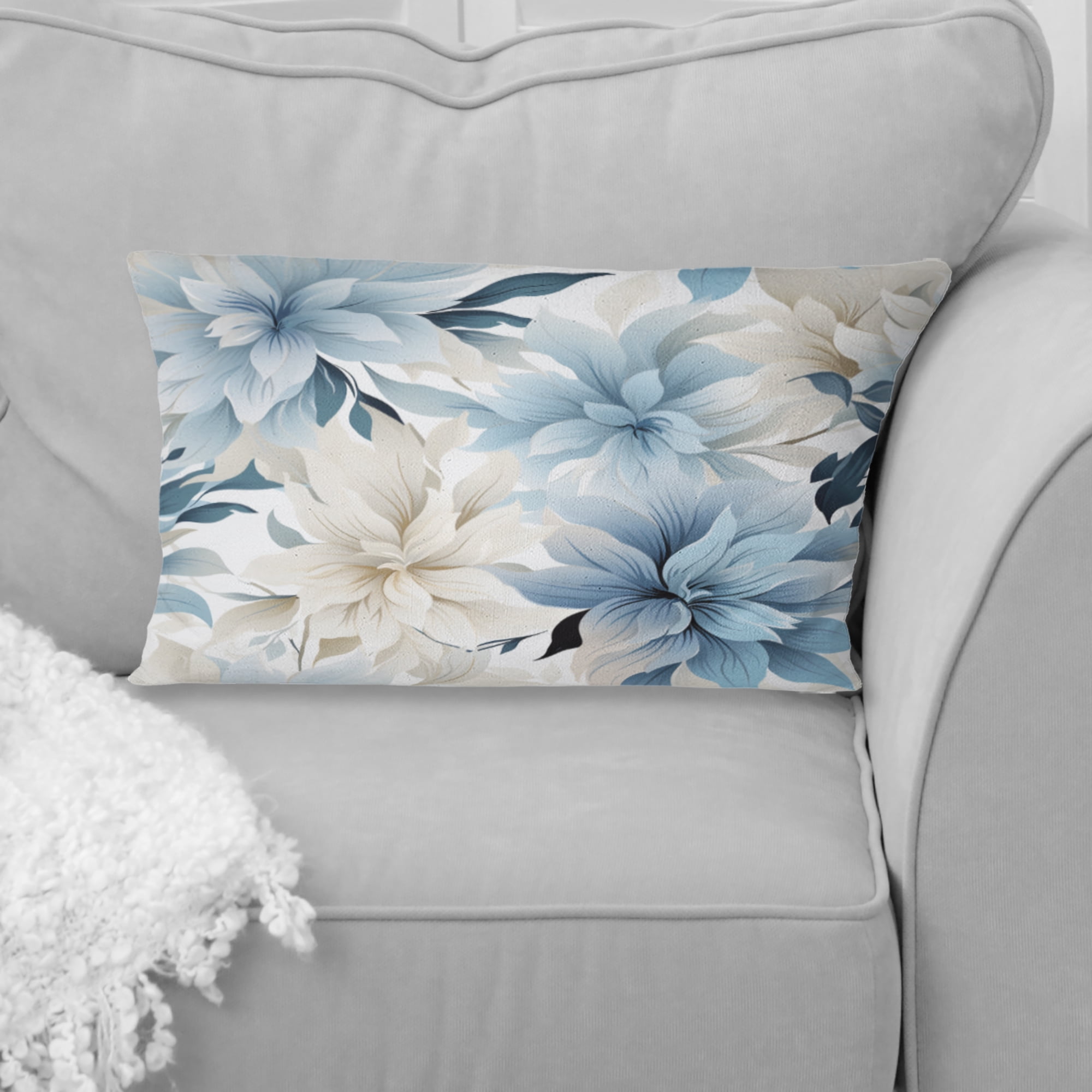 Click here for Designart Neutral Ethereal Elegance I Floral Throw... prices