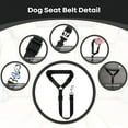 2 Packs Dog Cat Safety Seat Belt Strap Car Headrest Restraint, Black ...