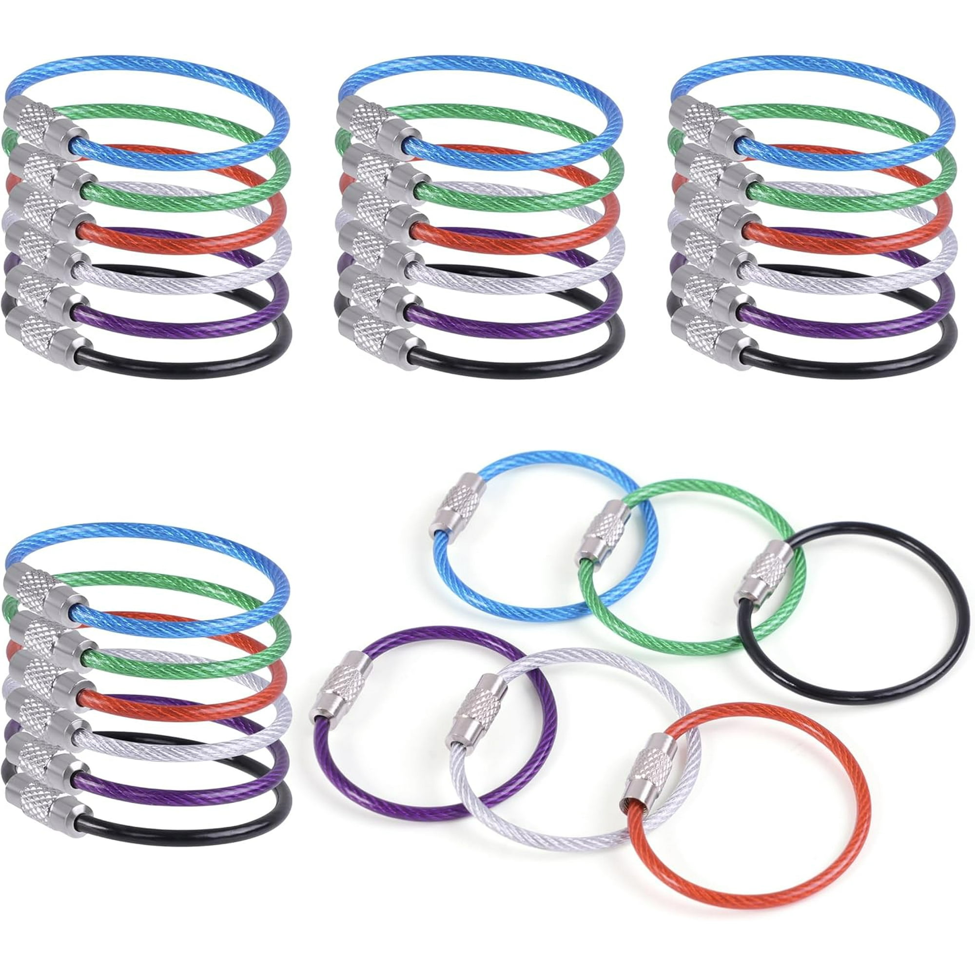 Click here for Ld Seller 30 Pcs Stainless Steel Wire Keychain Cab... prices