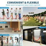 EastVita 6-Piece Gold Stainless Steel Stanchion Set,Fixed Height Crowd ...