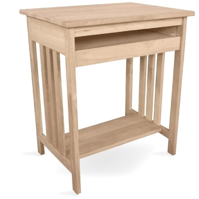 Pemberly Row Unfinished Mission Wood Computer Cart | Walmart Canada