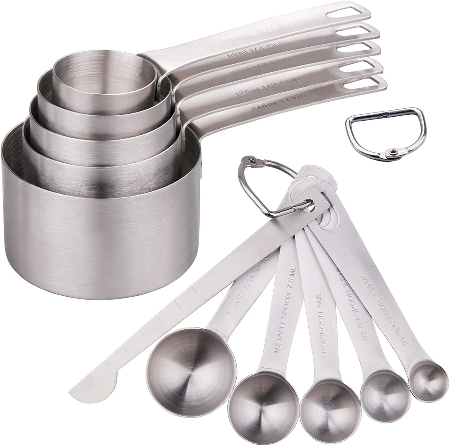 Measuring Cups and Spoons Set, Dry Metal Measuring Cup Set of 11 ...