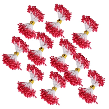 QIILU Gypsum Flower Core,Flower Stamen,900Pcs Flower Stamen Red Gypsum ...